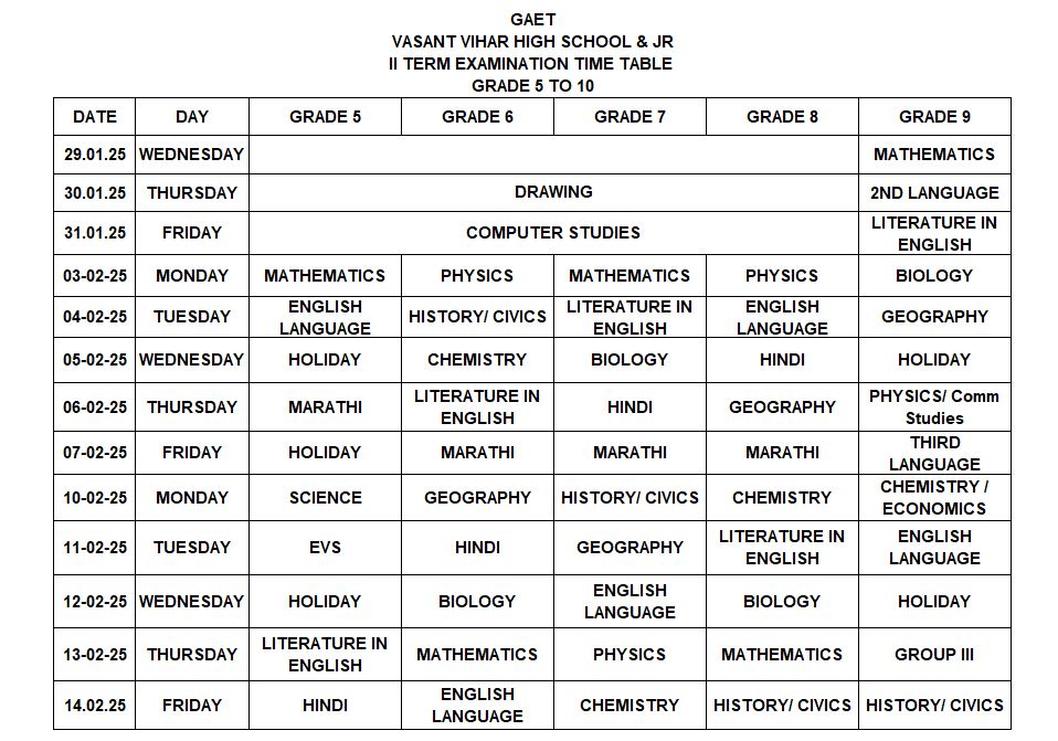 VVHS | Vasant Vihar High School & Junior College